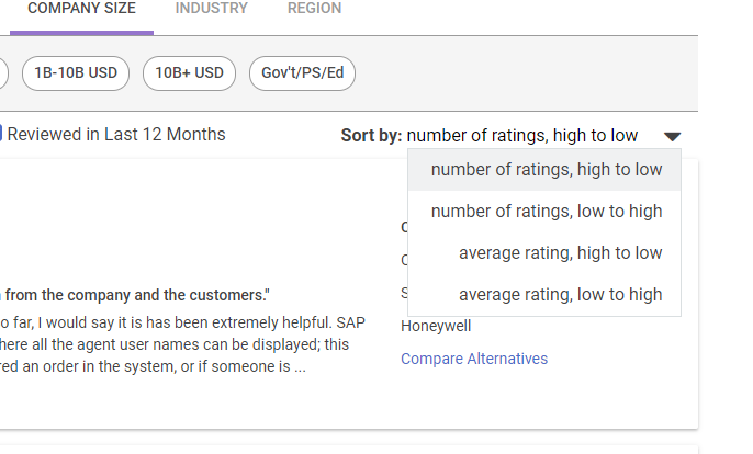 Highest Rated Solution by Gartner Voice of Customer